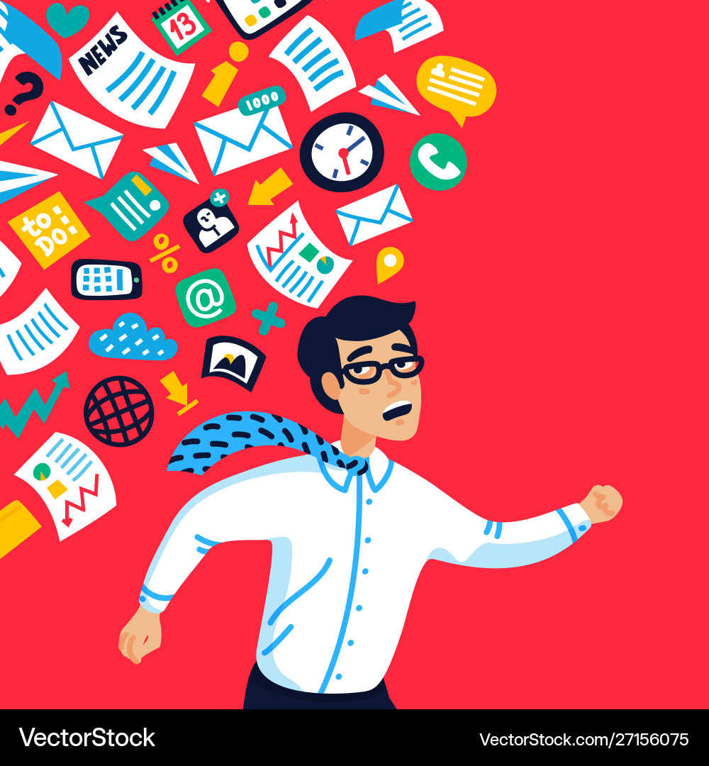 Overloading concept information Royalty Free Vector Image