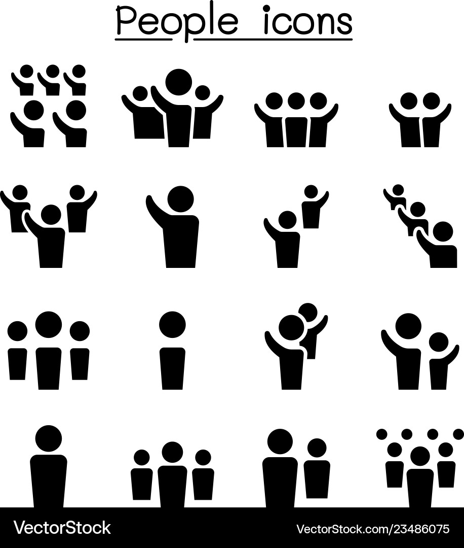 People icon set Royalty Free Vector Image - VectorStock