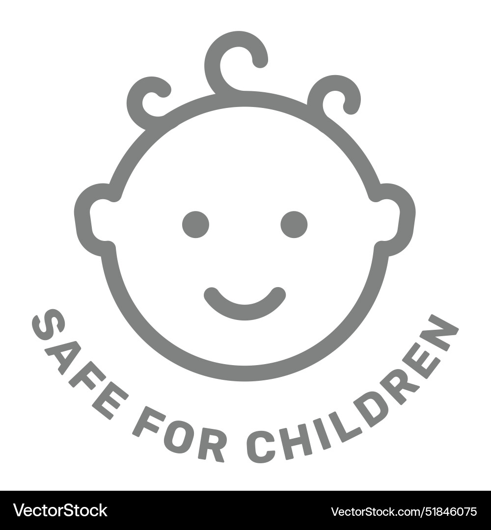 Product safe for children package stamp Royalty Free Vector