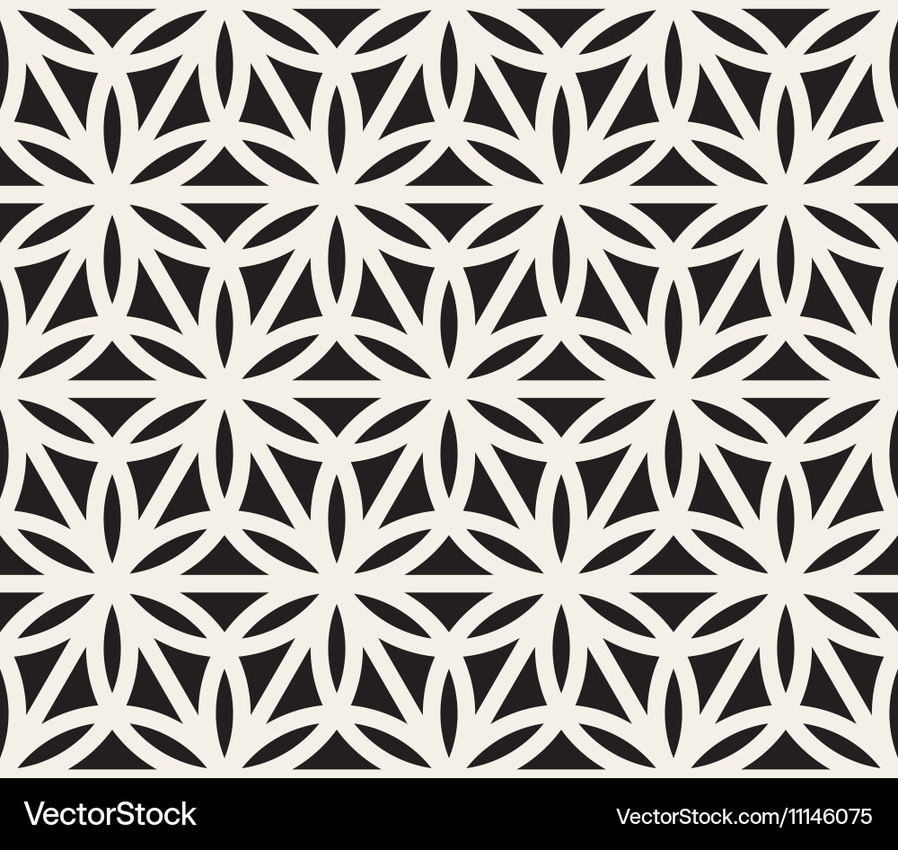 Seamless black and white geometric circle Vector Image
