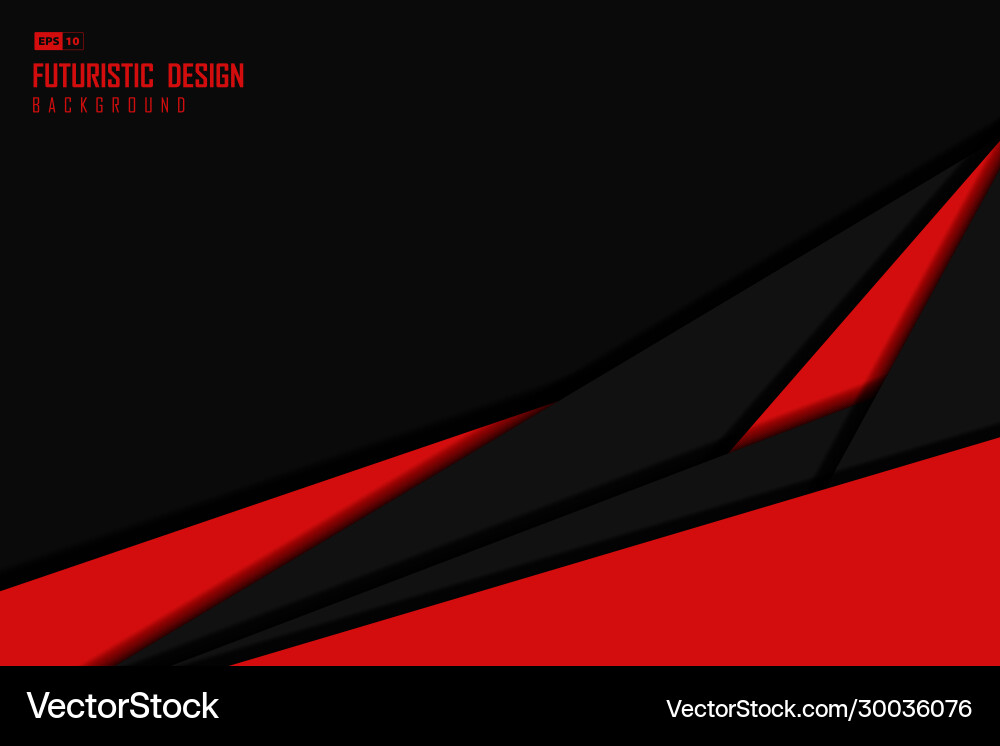 Abstract black and red technology template design Vector Image