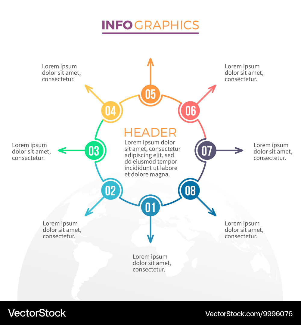 Linear infographics minimalistic chart diagram Vector Image