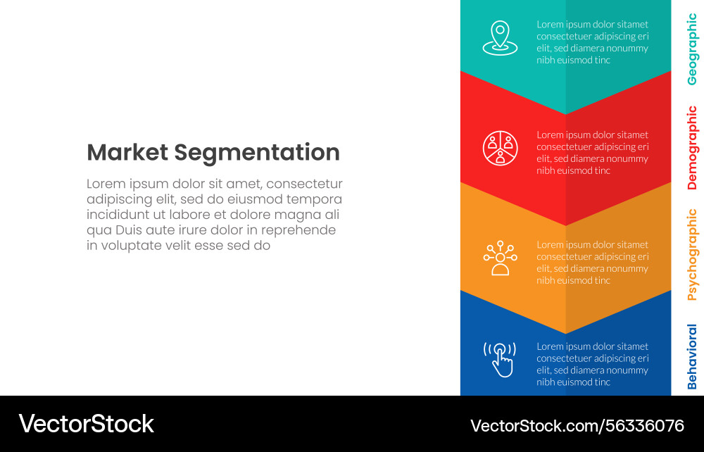 Market Segmentation Framework Analysis Royalty Free Vector