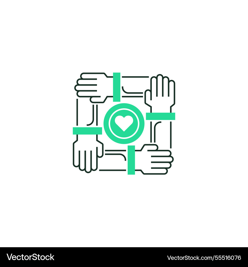Social bonding line icon linear style sign Vector Image