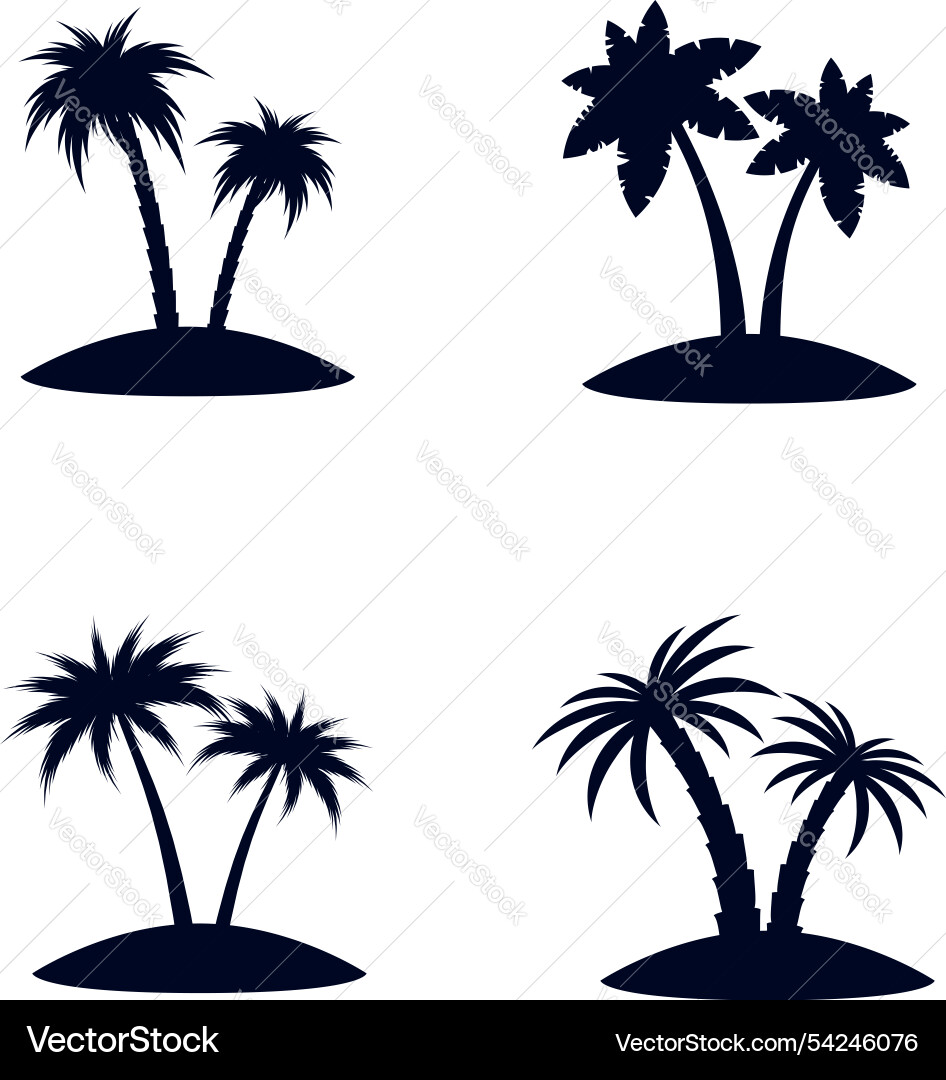 Tropical palm trees Royalty Free Vector Image - VectorStock