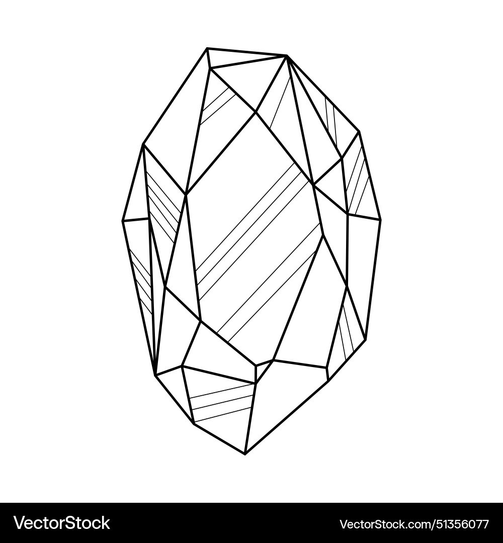 Crystal or mineral jewelry Royalty Free Vector Image