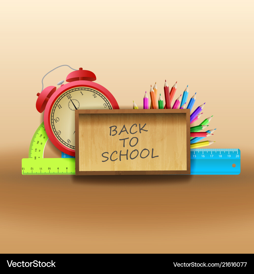 Education school background Royalty Free Vector Image