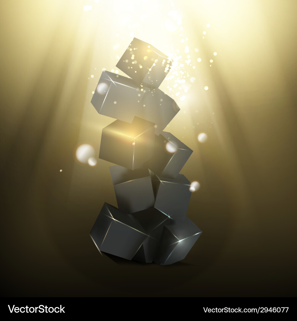 Golden Pyramid Sparkle Royalty Free Vector Image