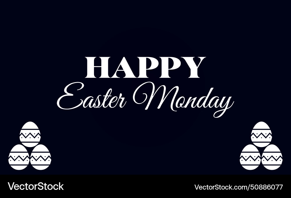 Honest happy easter monday text design Royalty Free Vector