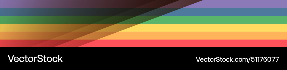 Lgbt pride flag horizontal wide banner background Vector Image