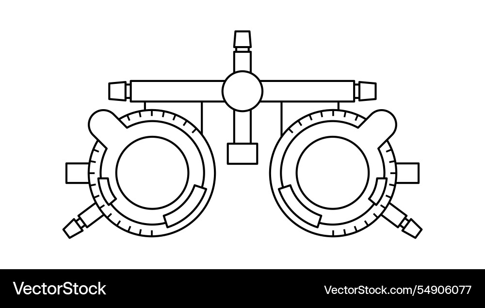 Ophthalmic trial frame Royalty Free Vector Image