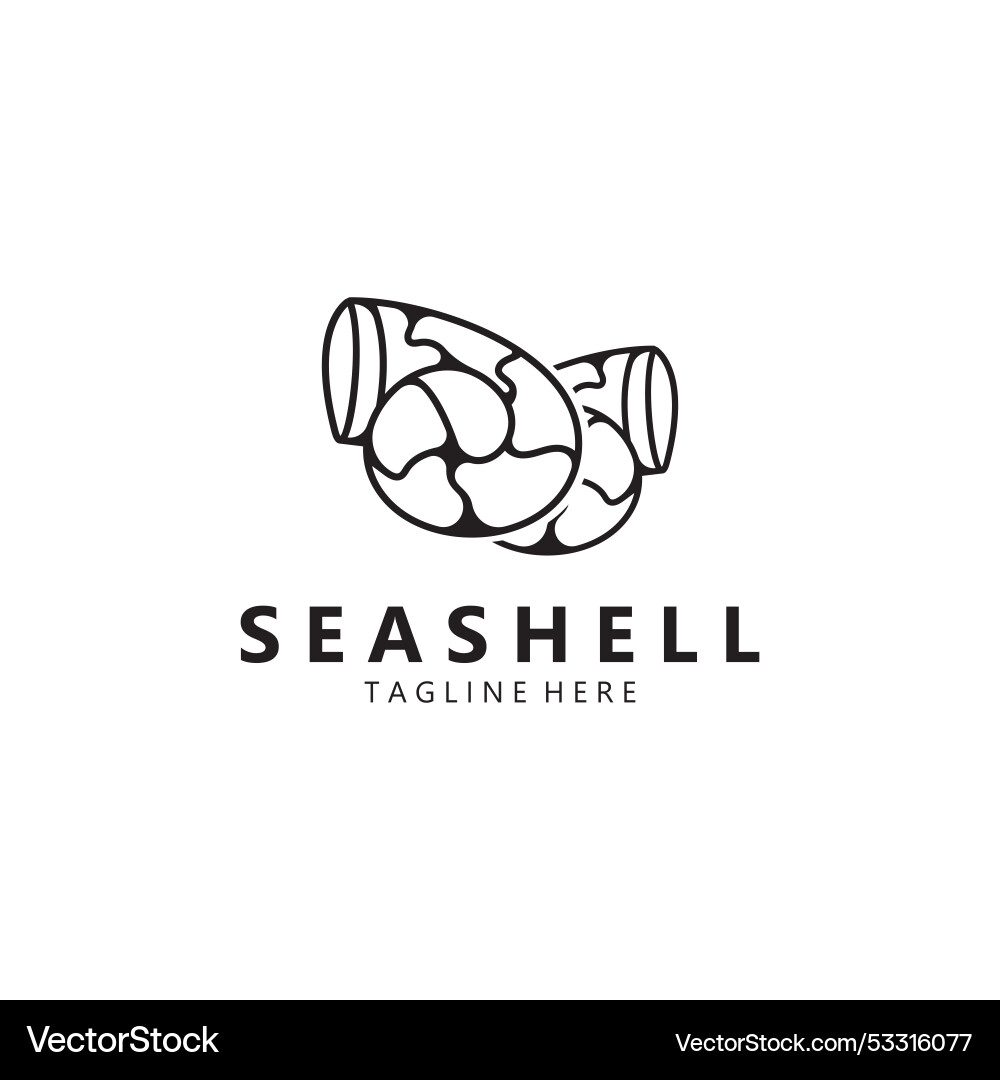 Seashell logo ocean animals premium quality – Royalty-Free Vector ...