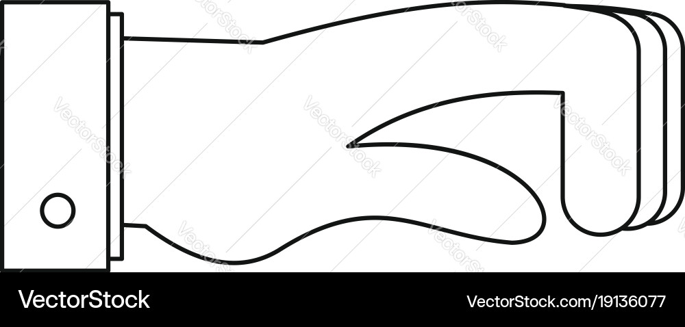 Twisted finger icon outline style Royalty Free Vector Image