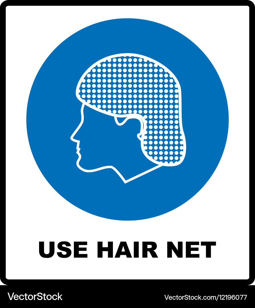 Use hair net sign Royalty Free Vector Image - VectorStock