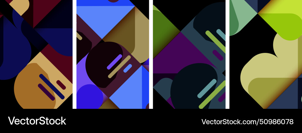 Balance movement geometric backgrounds poster Vector Image