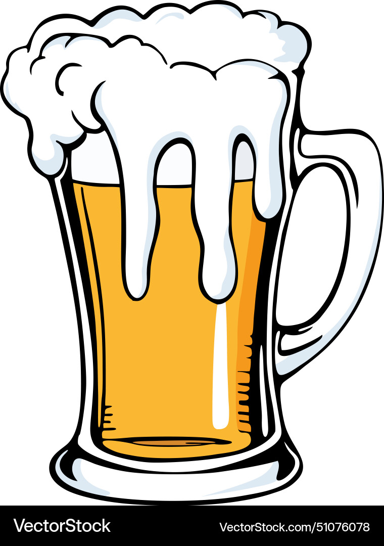 Beer glass Royalty Free Vector Image - VectorStock