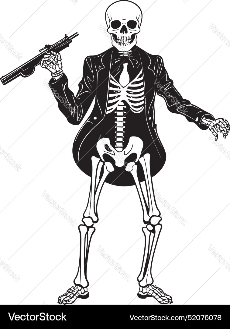 Bonefire brigade guns graphic icon skeletal Vector Image