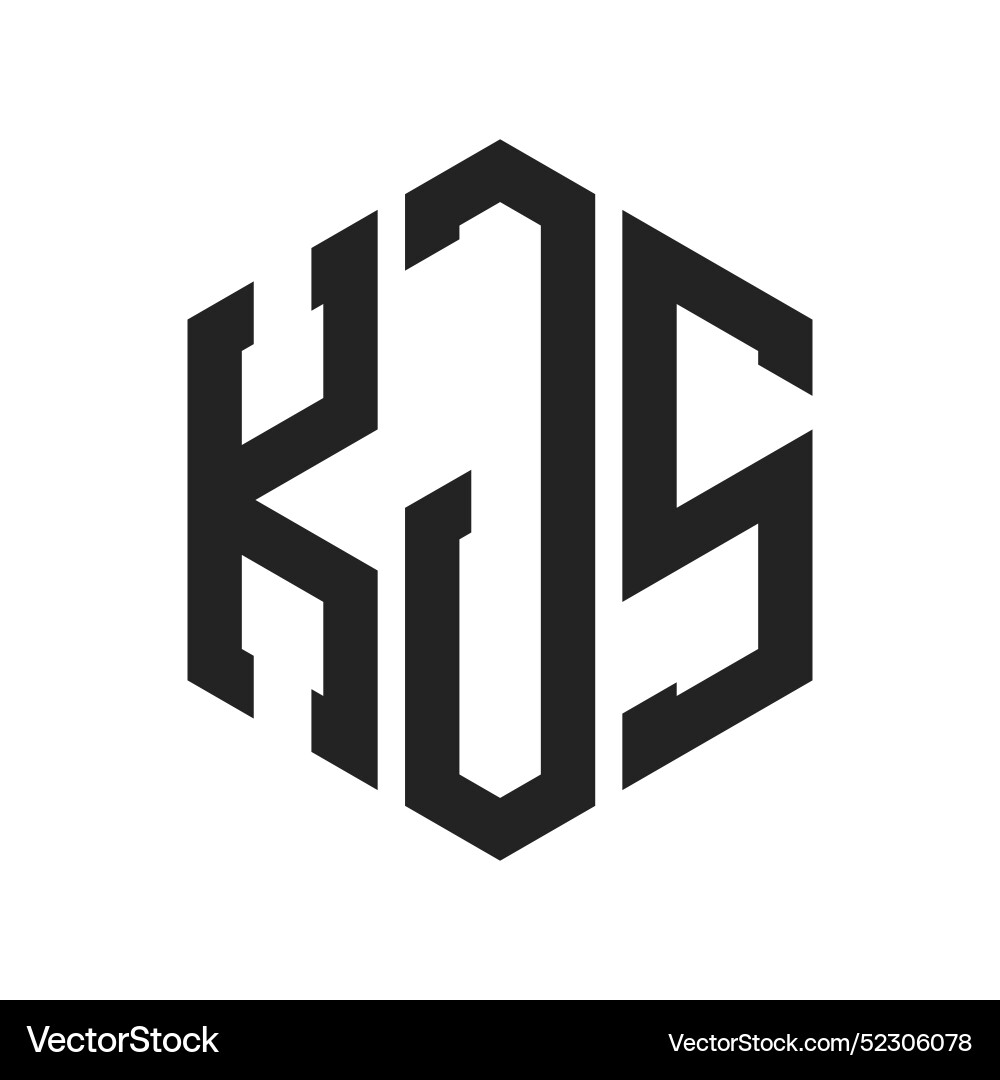 Kjs logo design initial letter monogram Royalty Free Vector