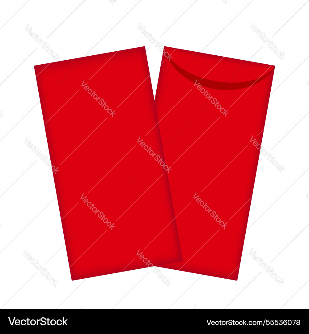Red packet mock-up envelope for new year Vector Image