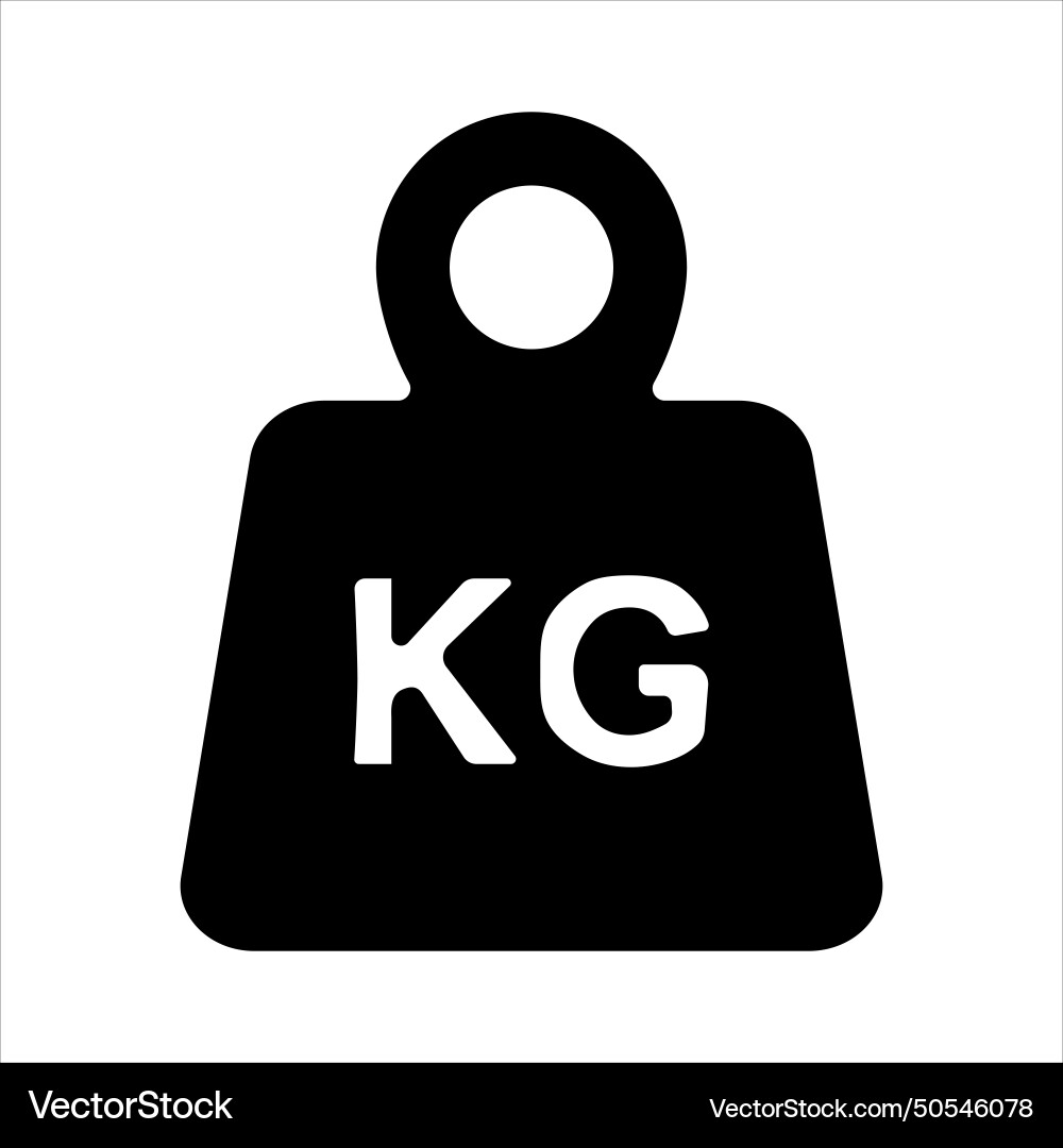 Simple kg weight icon isolated on white back Vector Image