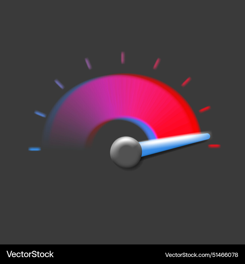 Speedometer i performance measurement symbol Vector Image