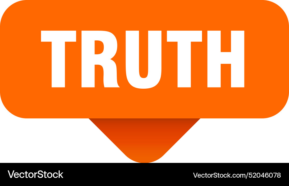 Truth sticker sign on transparent background Vector Image