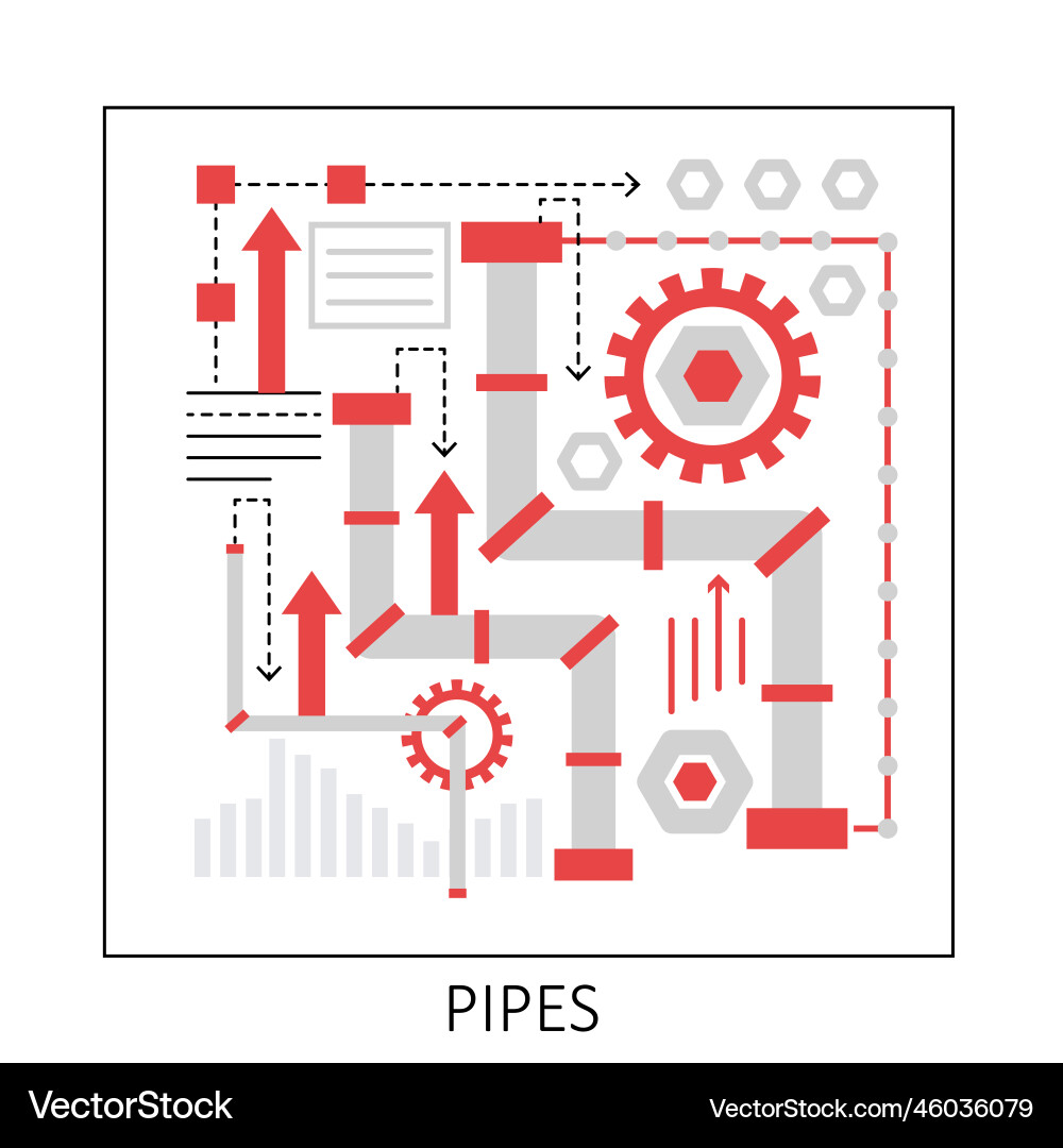 Building construction pipes Royalty Free Vector Image