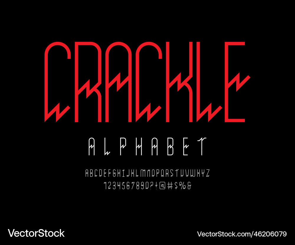 Electrical font Royalty Free Vector Image - VectorStock