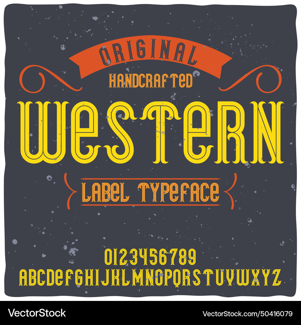 Good handcrafted font for any label design Vector Image