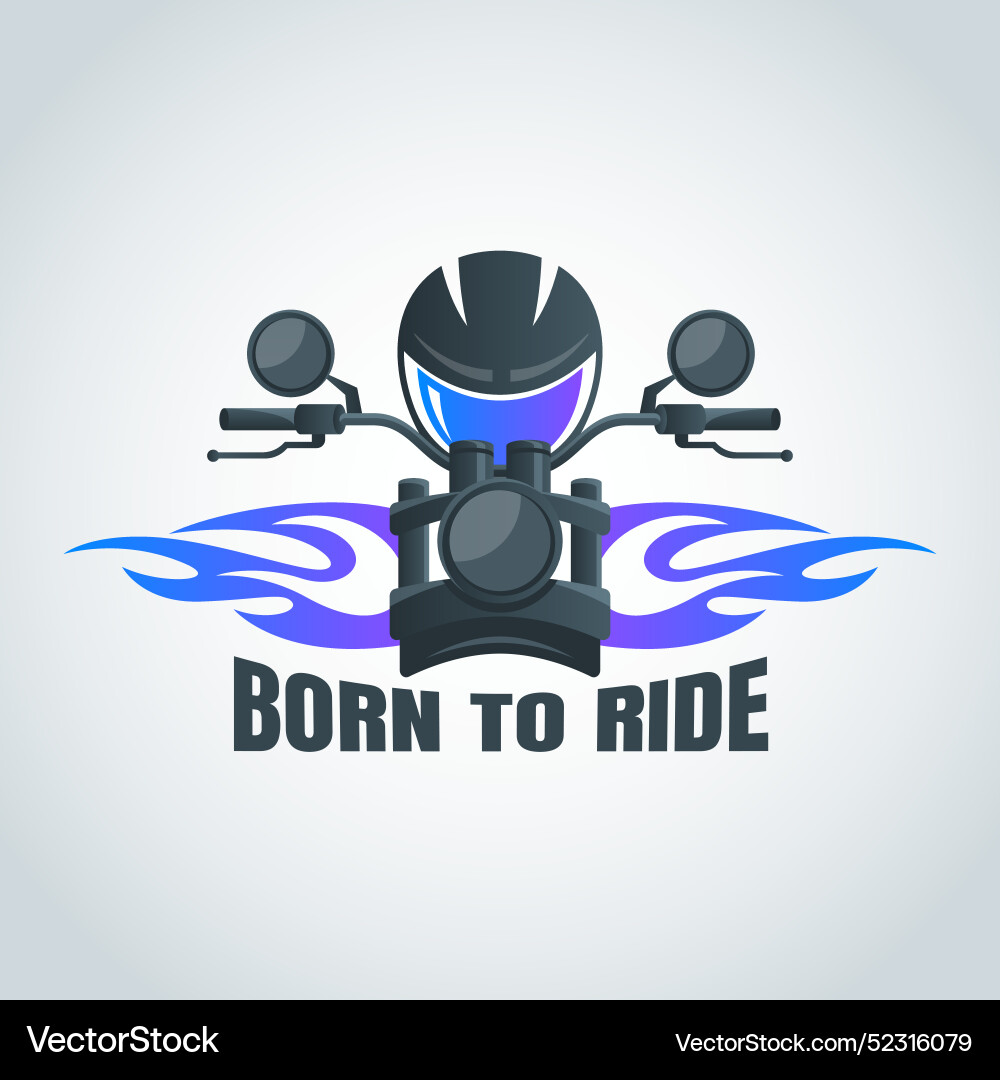 Gradient biker logo design Royalty Free Vector Image Gradient biker logo design Royalty Free Vector Image
