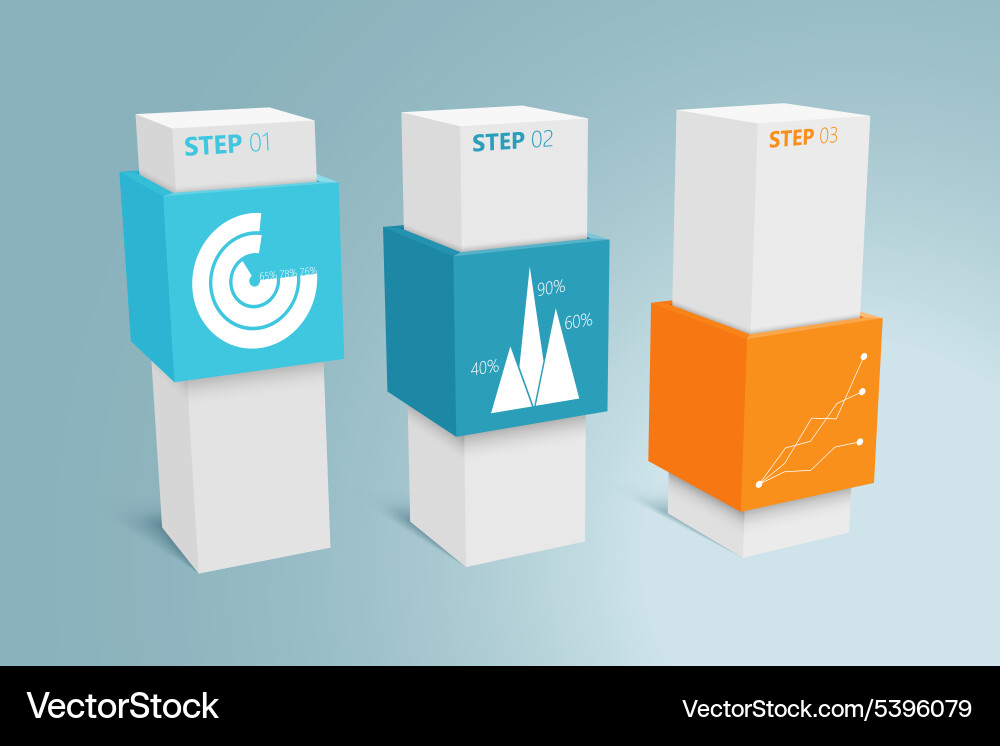 Infographic columns 1 Royalty Free Vector Image