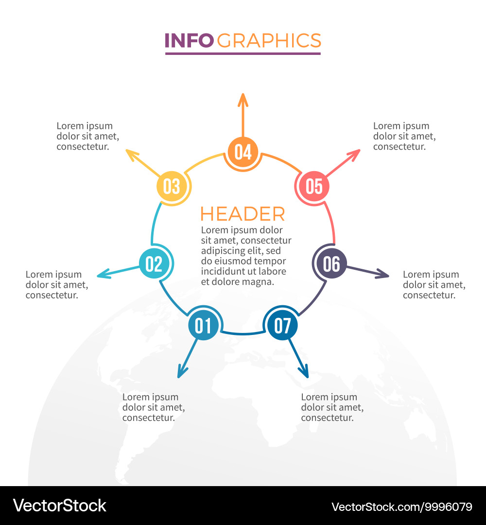 Linear infographics minimalistic chart diagram Vector Image
