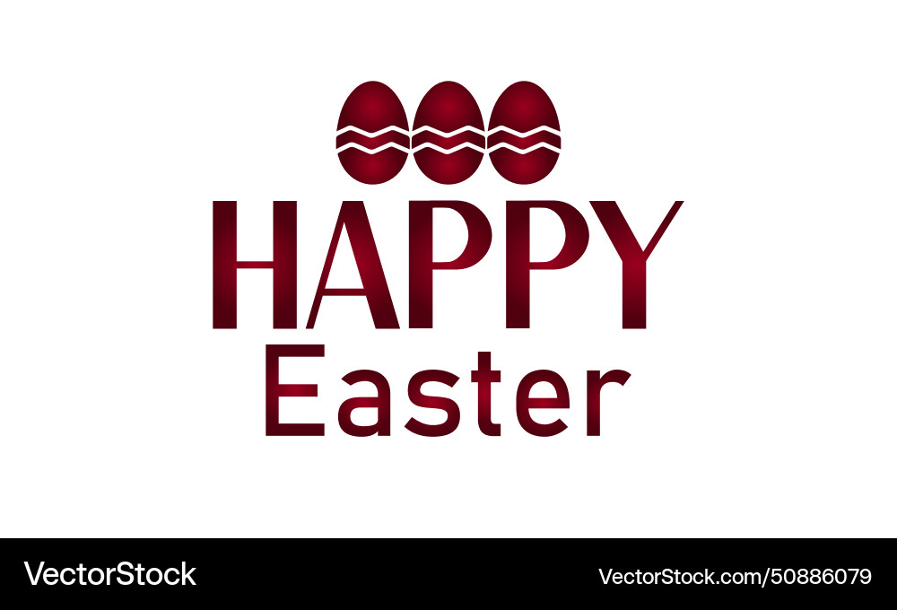 People happy easter beautiful text design Vector Image