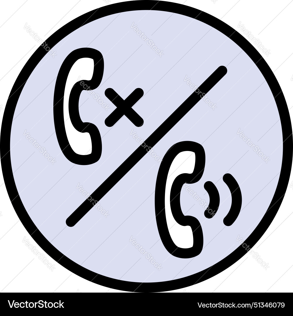 Phone color icon accept and decline symbol Vector Image