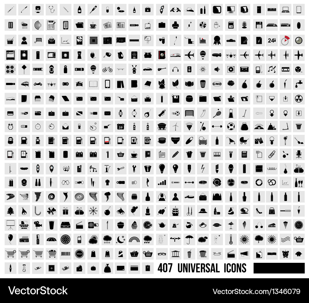 Quality Icon Set - 500 Icons Royalty Free Vector Image