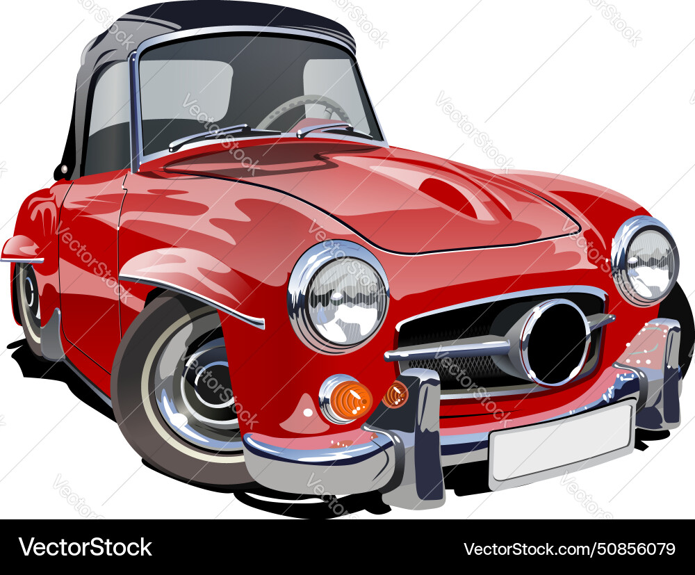 Retro Cartoon Car Royalty Free Vector Image - VectorStock