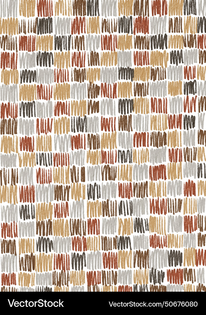 Abstract brown tone color pencil drawing Vector Image
