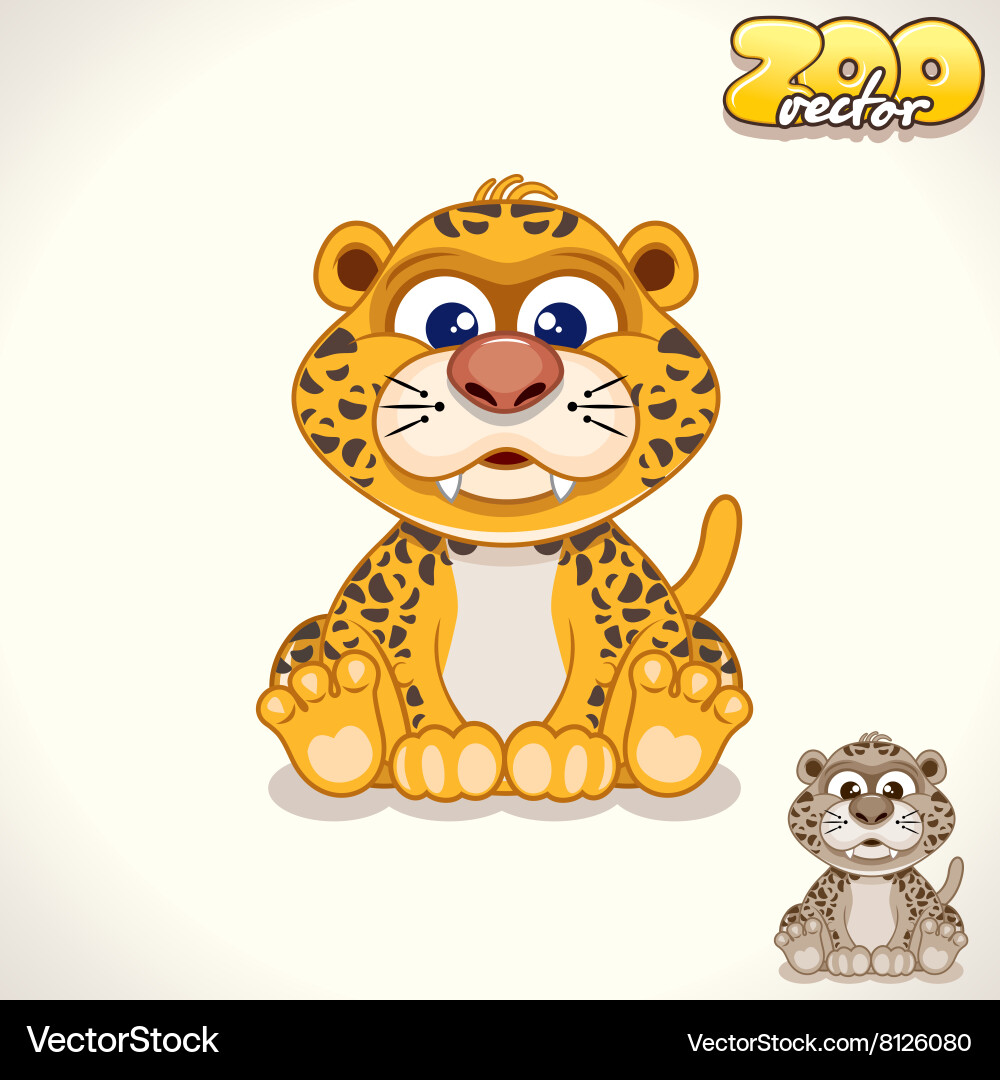 Cartoon leopard character Royalty Free Vector Image