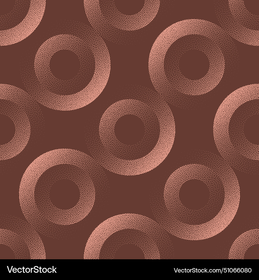 Circles retro styled tilted seamless pattern Vector Image