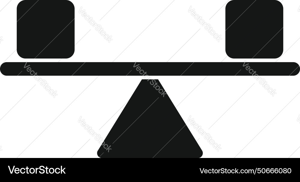 Coping skills balance icon simple work Royalty Free Vector