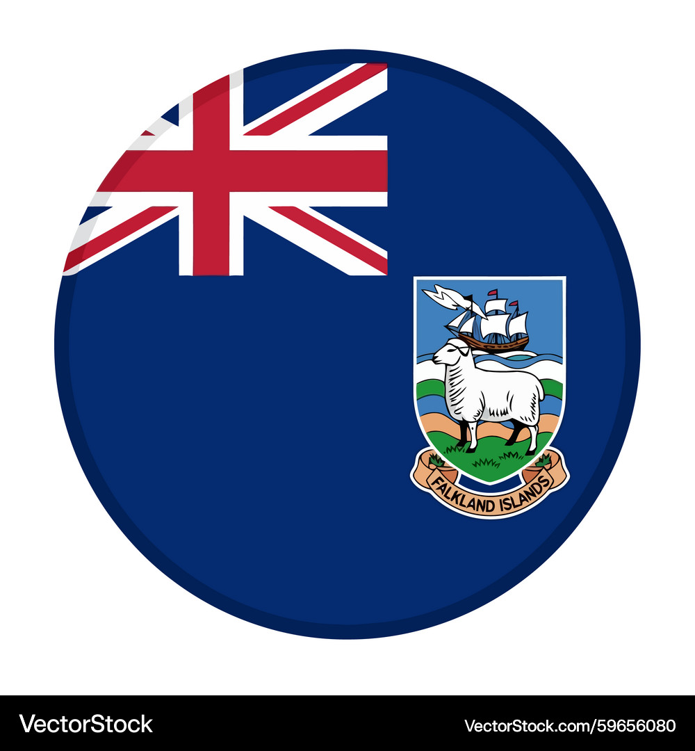 Falkland Islands Flag - Union Jack & Sheep Vector Image