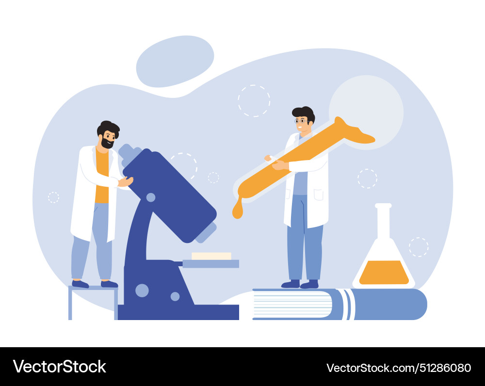 Laboratory research medical innovation workers Vector Image