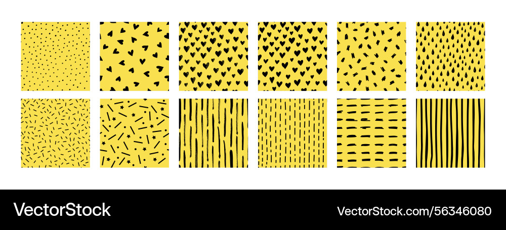 Small dash seamless pattern collection Royalty Free Vector