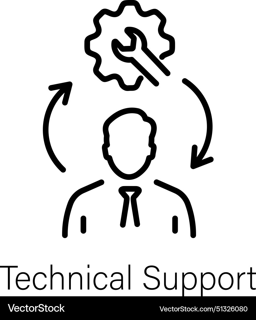 Technical support Royalty Free Vector Image - VectorStock