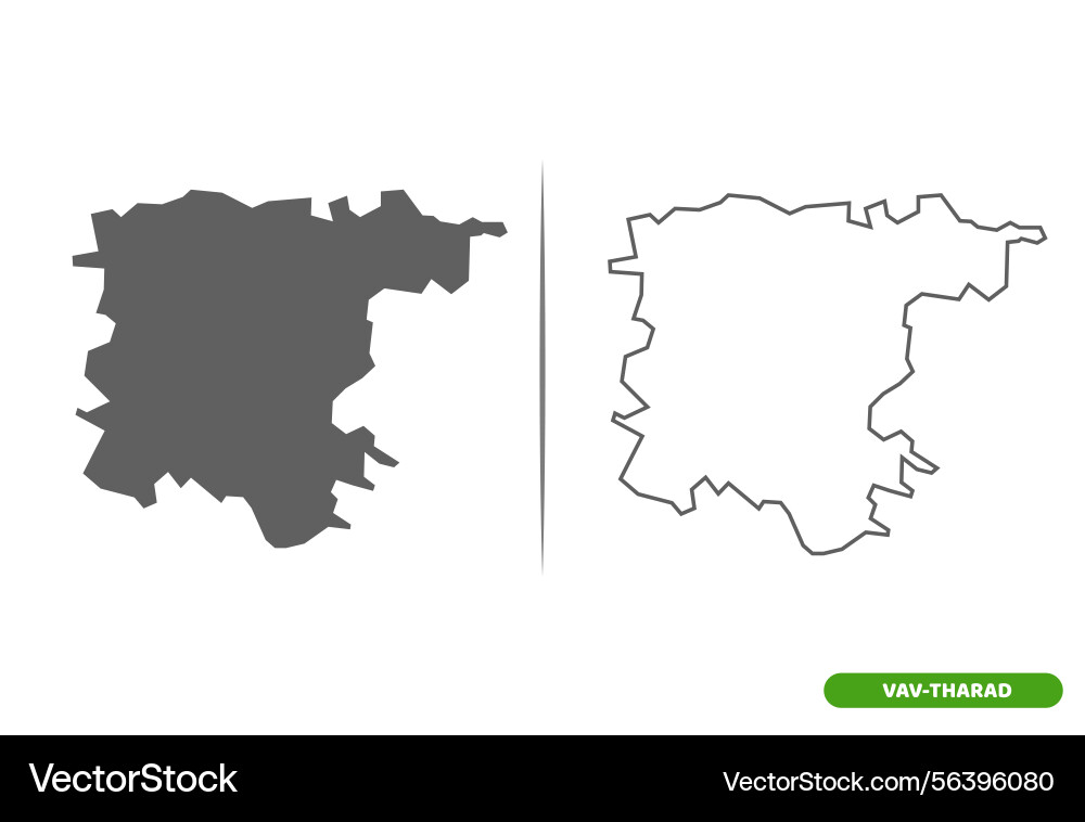Vav tharad Bezirk von gujarat state map Lizenzfreier Vektor