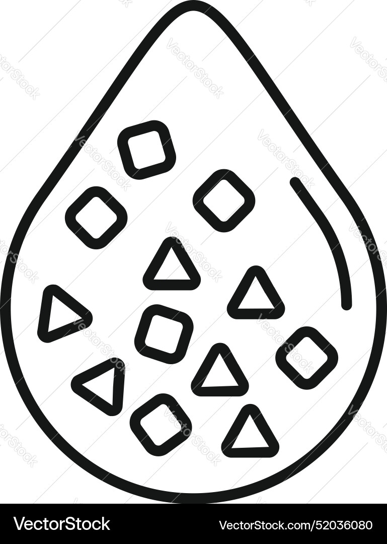 Water drop with square and triangle shaped Vector Image