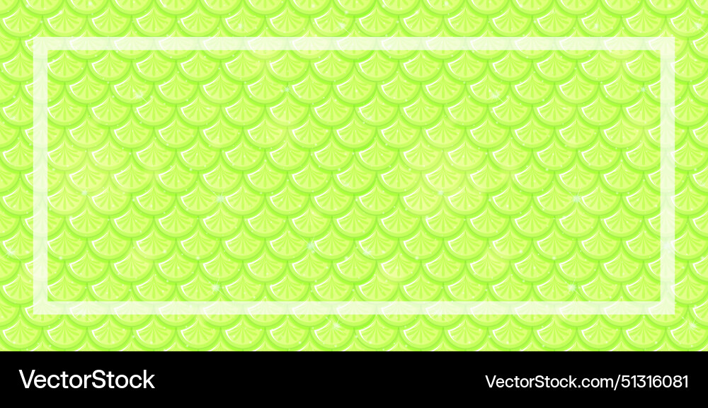 Bright green scales pattern with decorative border