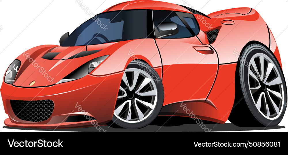 Colorful Cartoon Car Royalty Free Vector Image