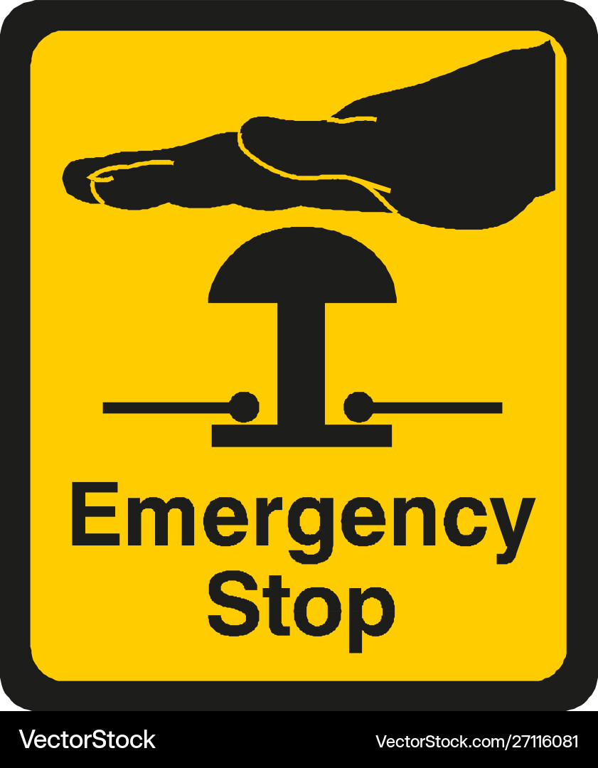 Emergency Stop Sign Royalty Free Vector Image - VectorStock
