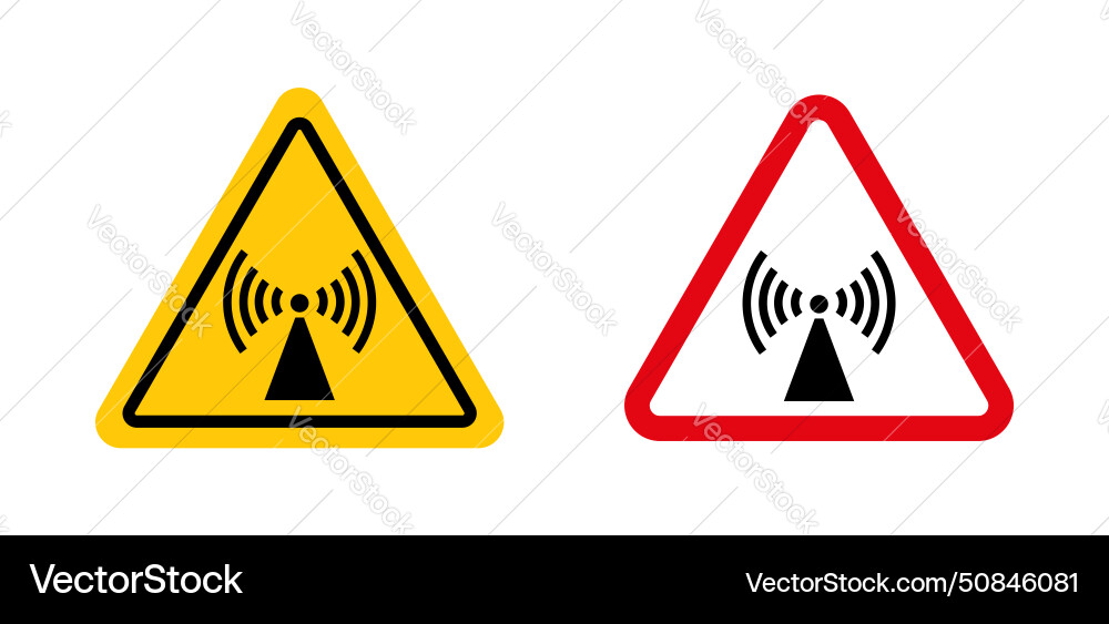 Non ionizing radiation hazard sign xray Royalty Free Vector